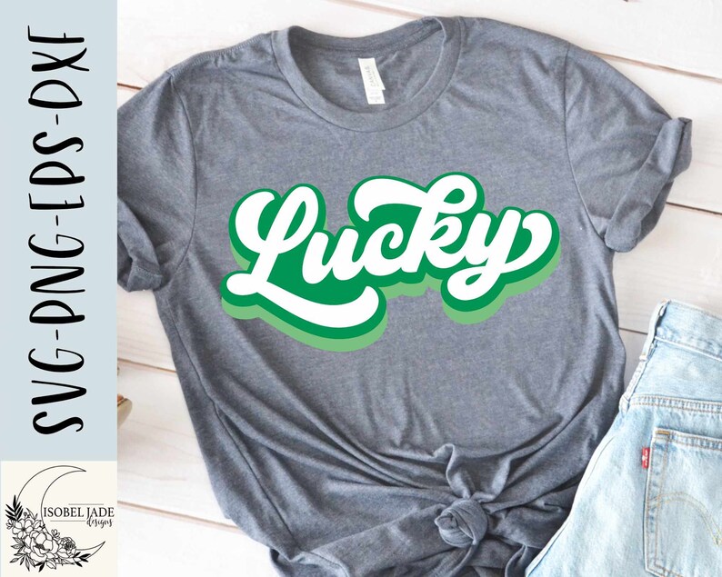 Lucky SVG Design Lucky Cursive SVG File for Cricut St - Etsy