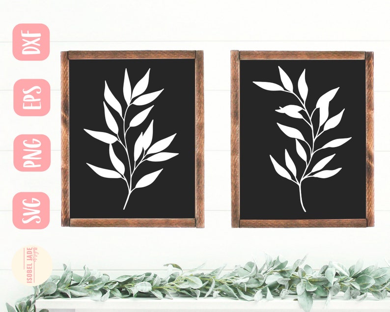 Branch Set of Two Svg Branch Svg Farmhouse Svg Nature Svg | Etsy