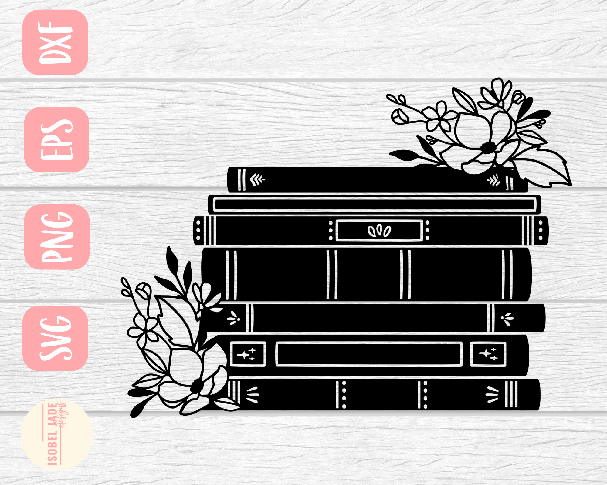 Stack of books SVG design Teacher SVG file for Cricut | Etsy