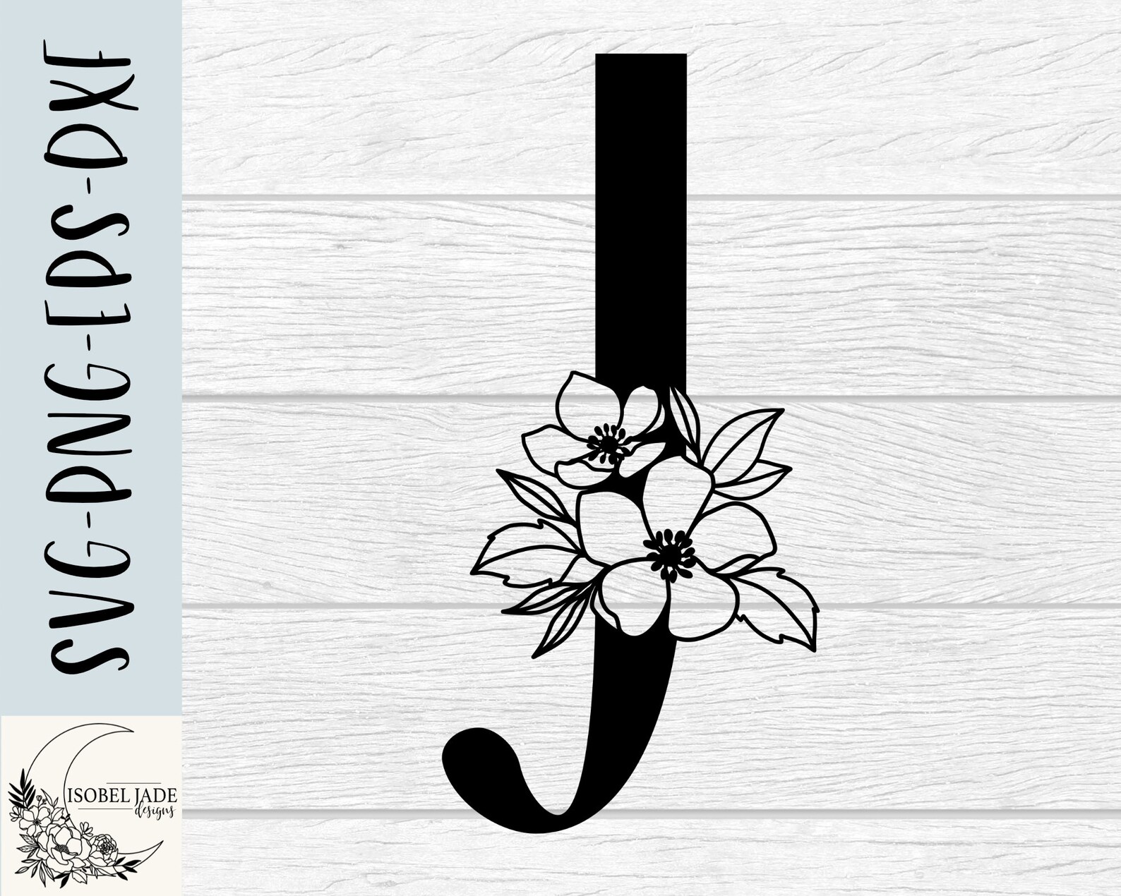 Letter J Svg Monogram Svg Name Svg Floral Letter Svg - Etsy