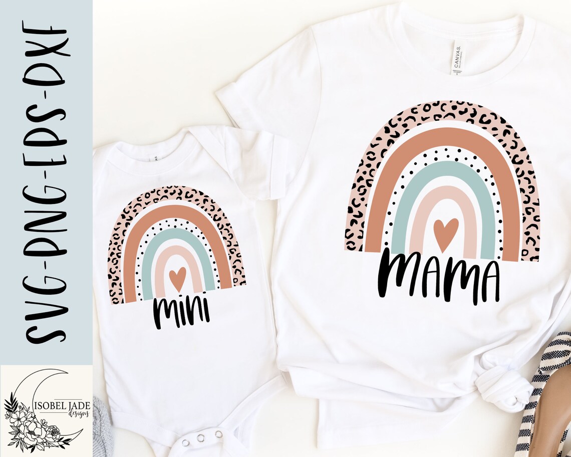 Mama Mini Set SVG Design Mama Rainbow SVG File for Cricut - Etsy