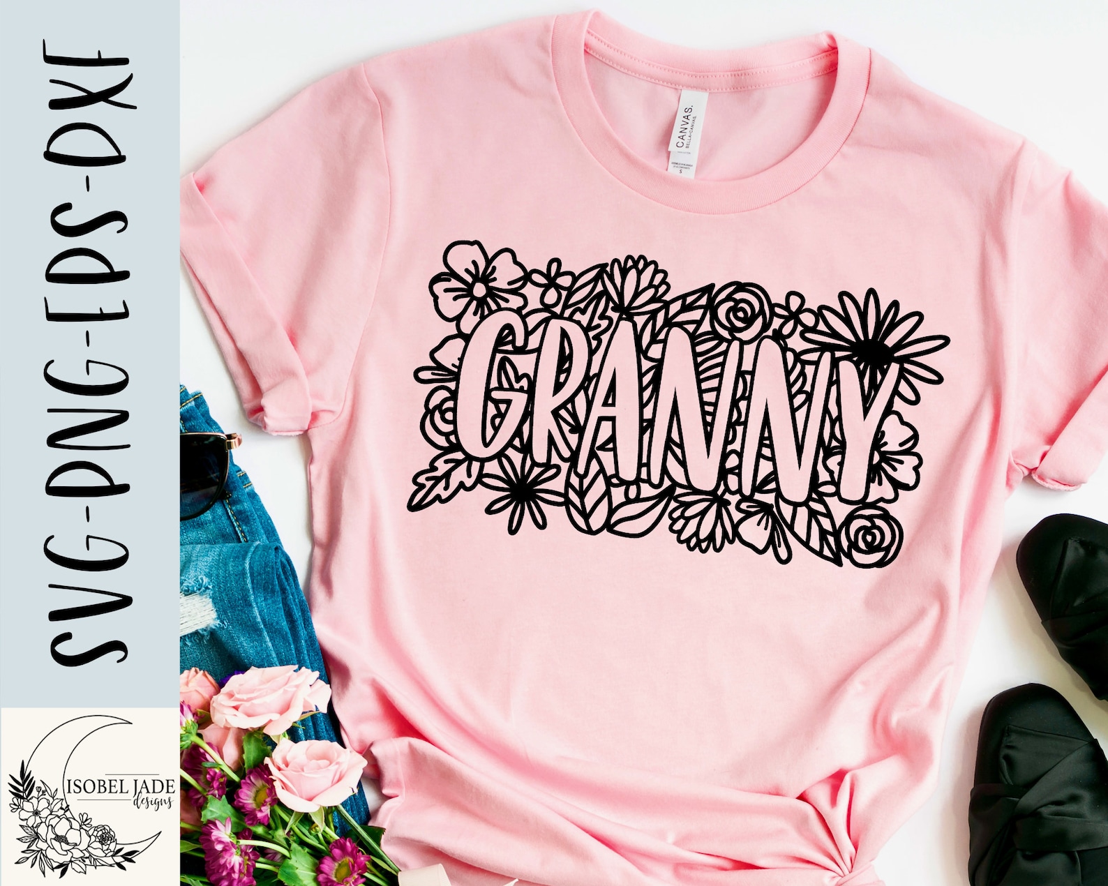 Granny SVG Design Flower Grannny SVG File for Cricut - Etsy