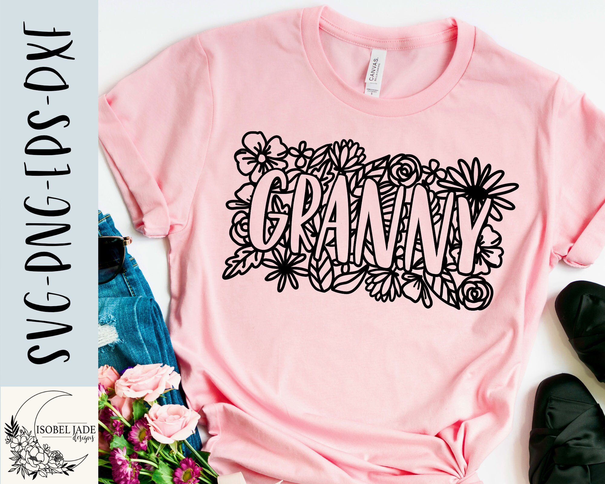 Granny SVG Design Flower Grannny SVG File for Cricut - Etsy