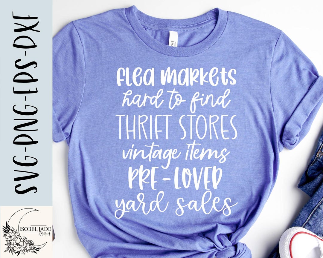 Thrifting Word Collage SVG: Flea Market Cut File (digital Download) - Etsy
