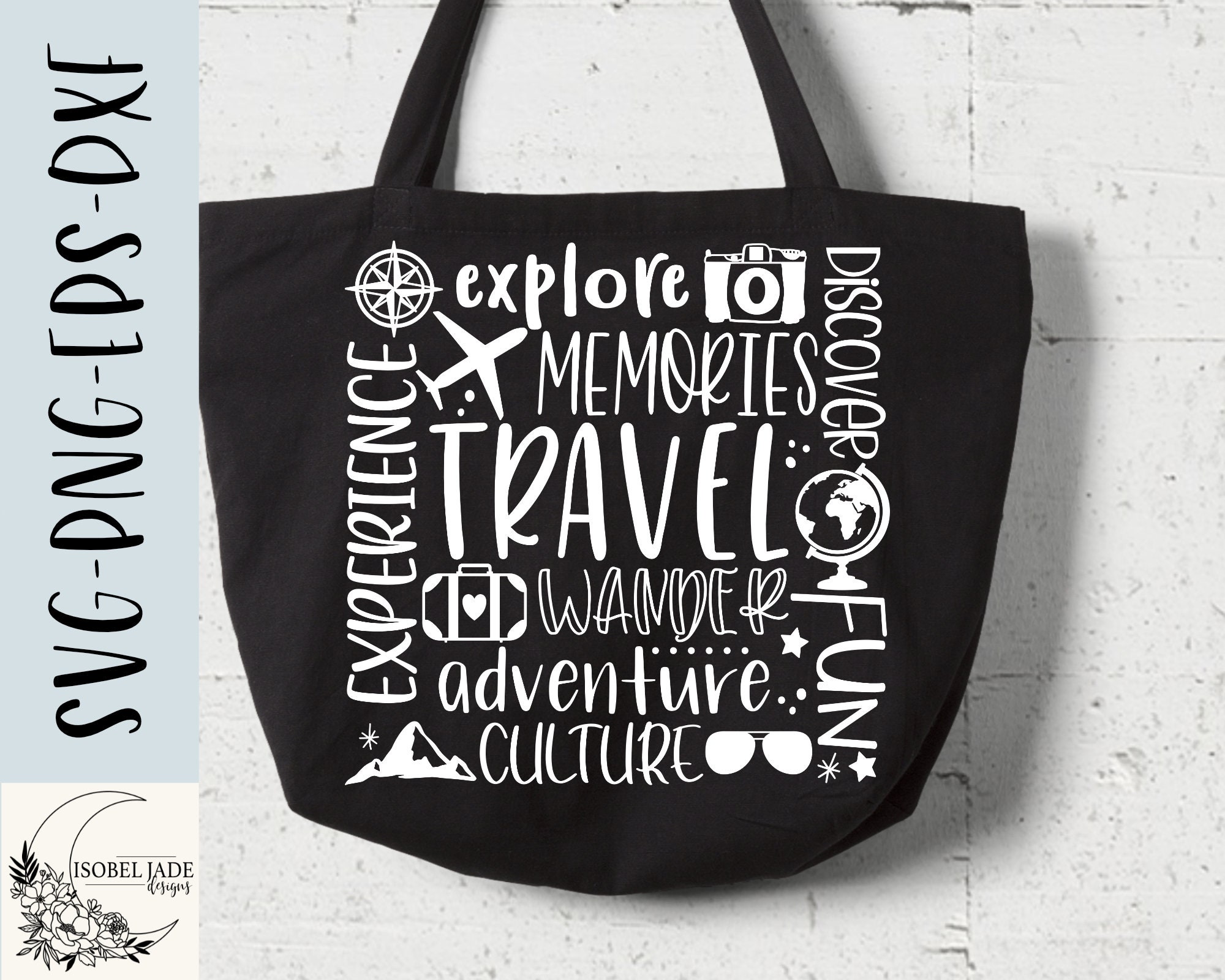 Travel Word Collage Svg Vacation Svg Travel Svg Boho Svg - Etsy Canada