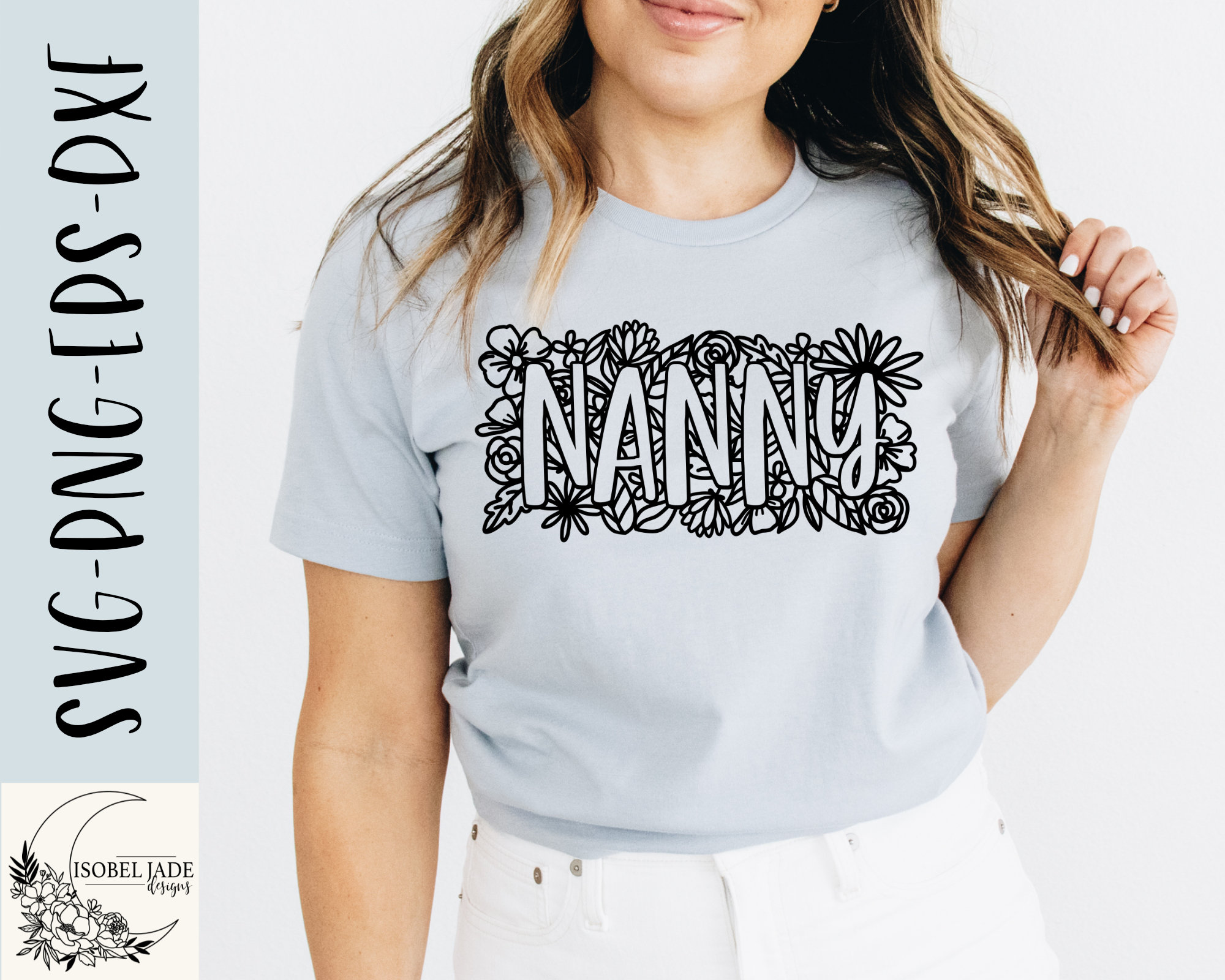 Nanny SVG Design Flower Nanny SVG File for Cricut Nanny - Etsy