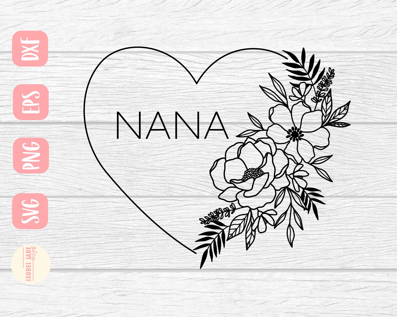 Best Nana SVG design Blessed Nana SVG file for Cricut Nana | Etsy