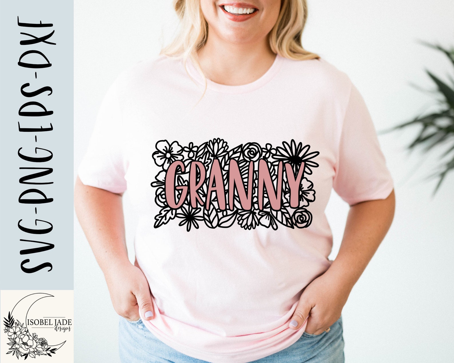 Granny SVG Design Flower Grannny SVG File for Cricut - Etsy
