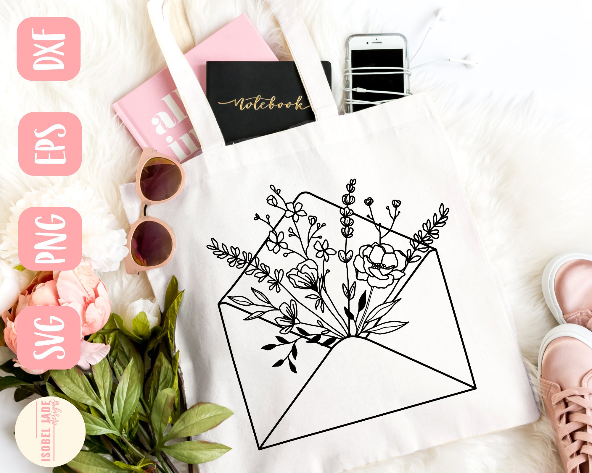 Floral Envelope Svg Wild Flowers Svg Flower Svg Floral Svg - Etsy