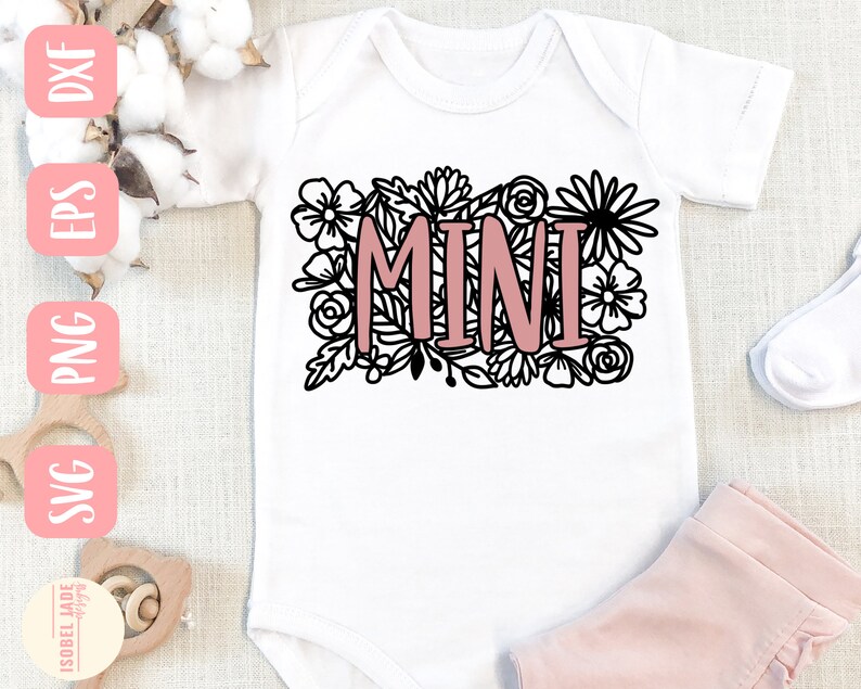 Mini SVG Design Flower Mini SVG File for Cricut Baby - Etsy