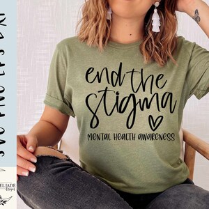 End the Stigma Svg, Mental Health Svg, Are U Okay Svg, Ribbon Svg, You ...