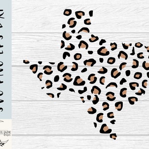 Leopard Texas SVG Design Texas Proud SVG File for Cricut Leopard Print ...