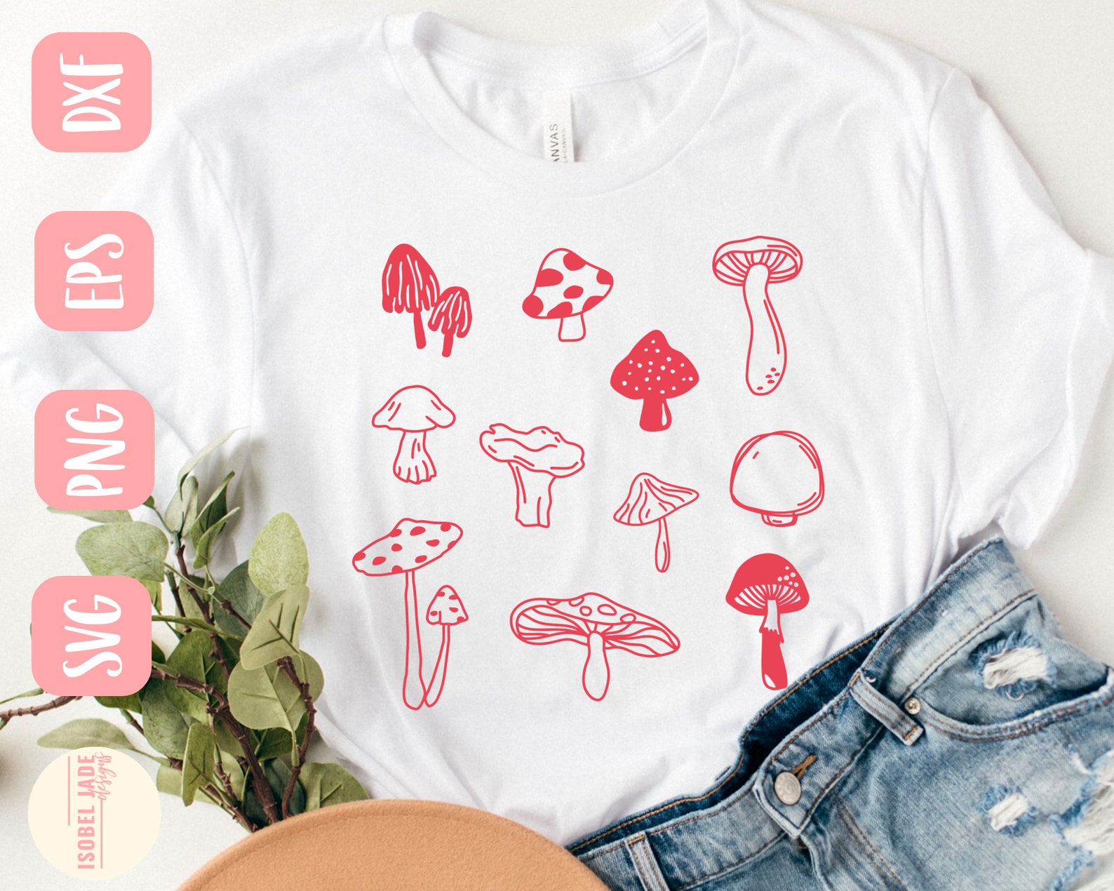 Mushroom SVG Design Fall SVG File for Cricut Popular Shirt - Etsy