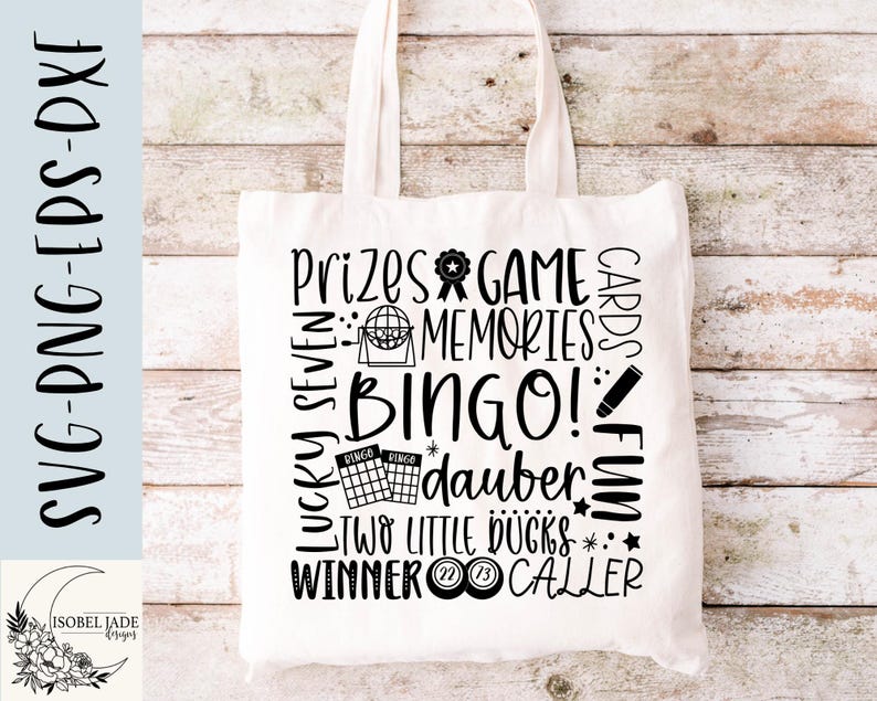 Bingo Subway Word Collage SVG File, Funny Bingo Caller Cricut ...