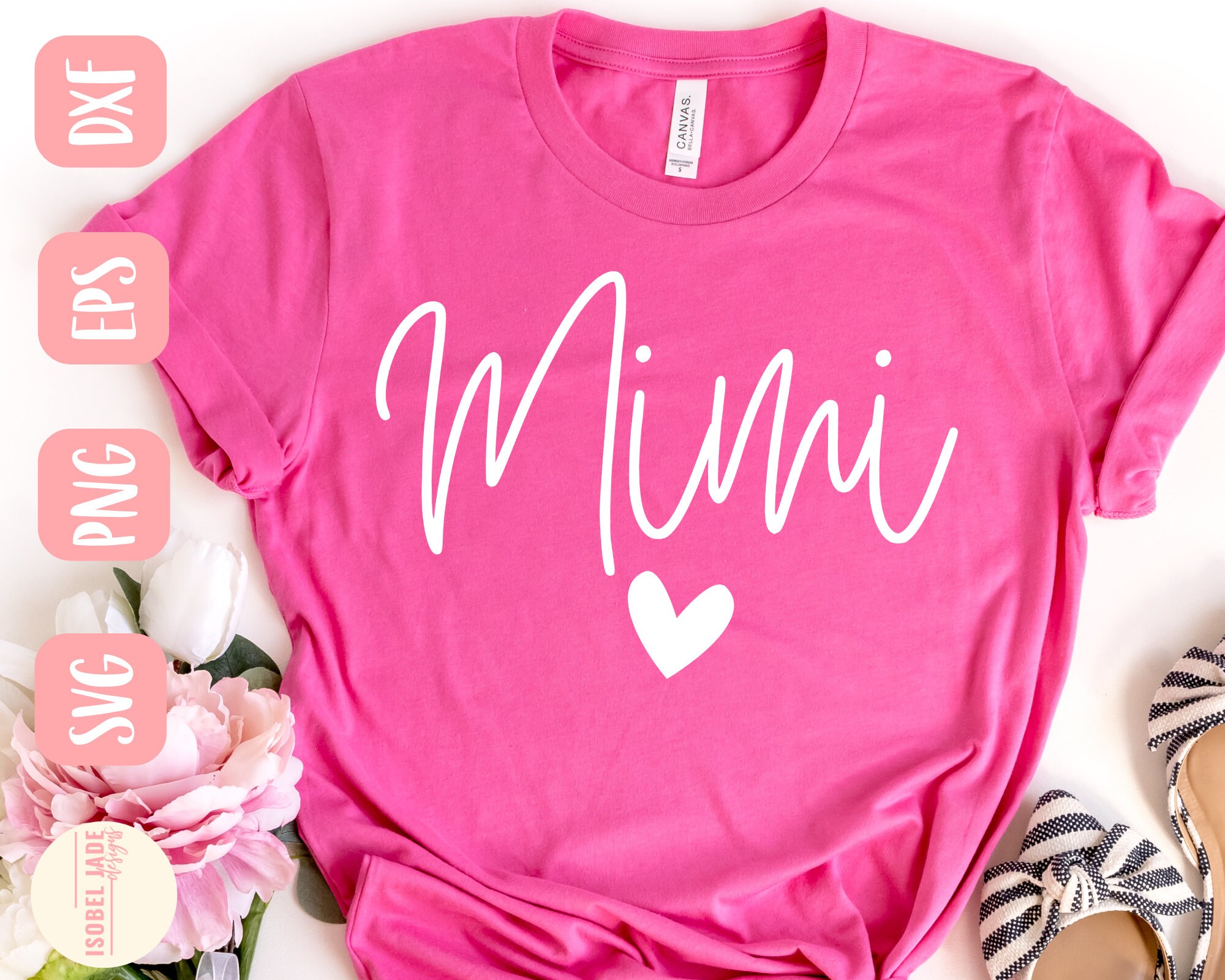 Mimi SVG Design Heart SVG File for Cricut Mothers Day SVG - Etsy