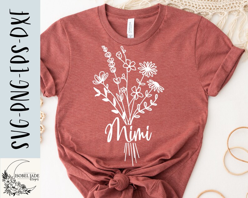Mimi SVG Design Wildflower Bouquet SVG File for Cricut - Etsy