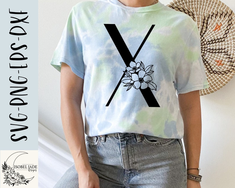 Letter X Svg Monogram Svg Name Svg Floral Letter Svg - Etsy
