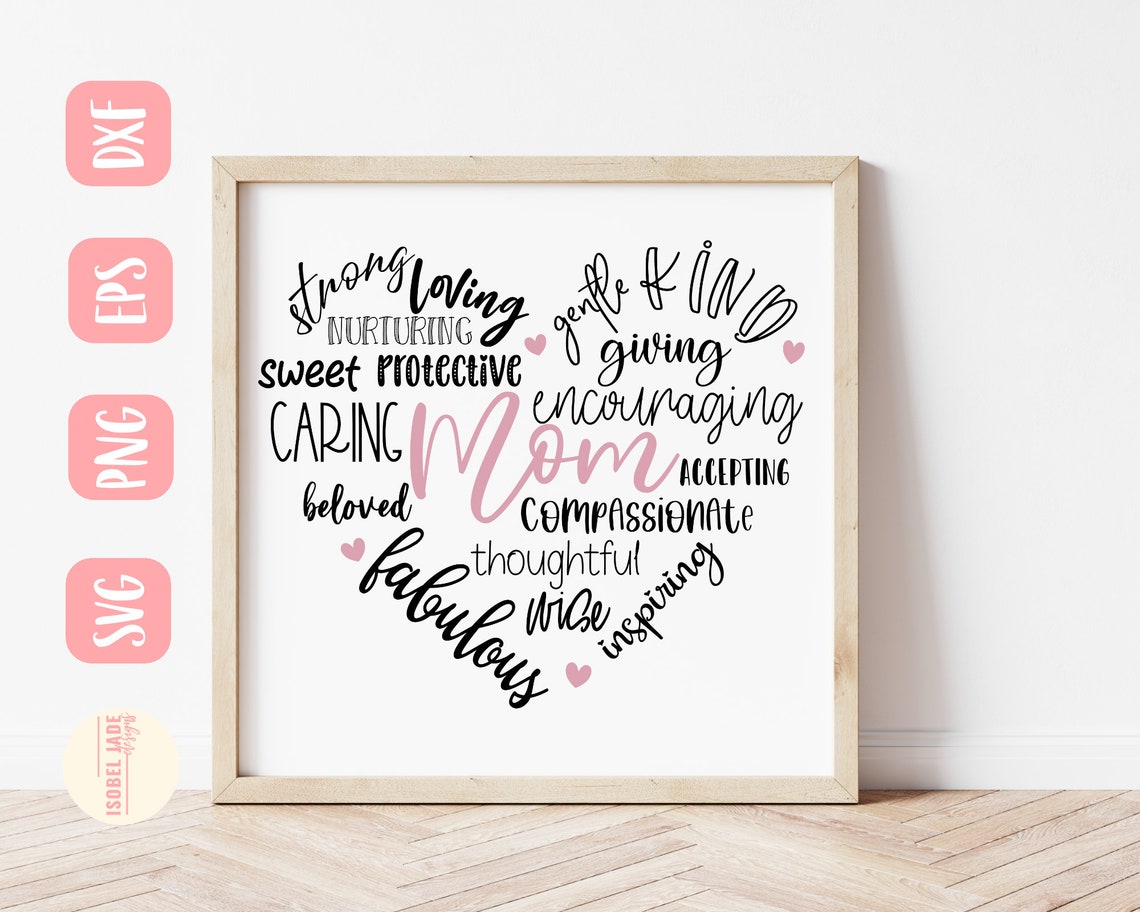 Mom Heart Svg Mom Svg Shirt Mama Svg Heart Svg Mother - Etsy