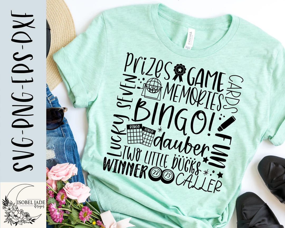Bingo Subway Word Collage SVG File, Funny Bingo Caller Cricut ...