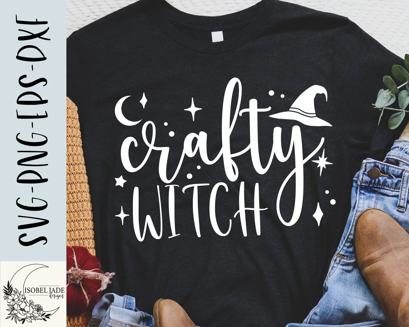 Crafty Witch SVG Design Halloween SVG File for Cricut - Etsy