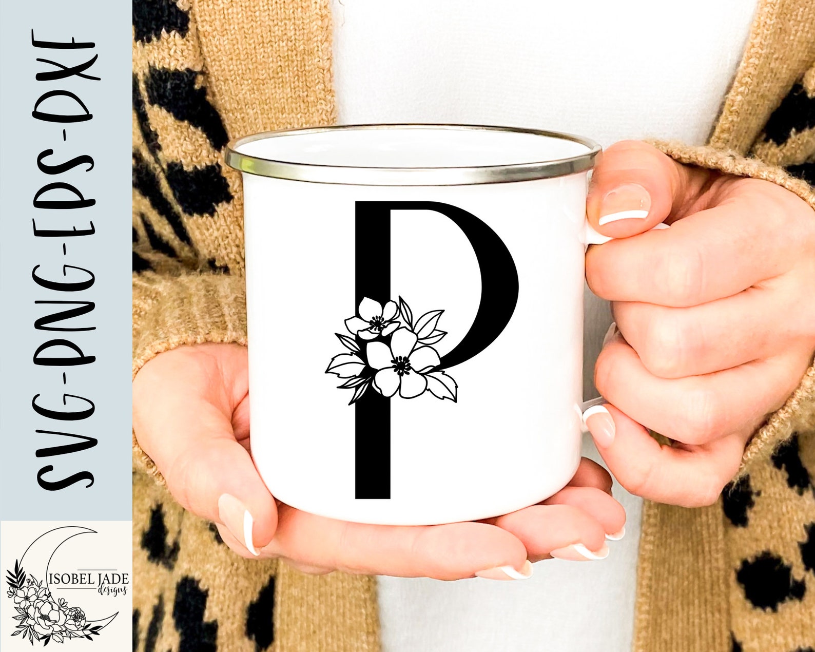 Letter P Svg Monogram Svg Name Svg Floral Letter Svg - Etsy
