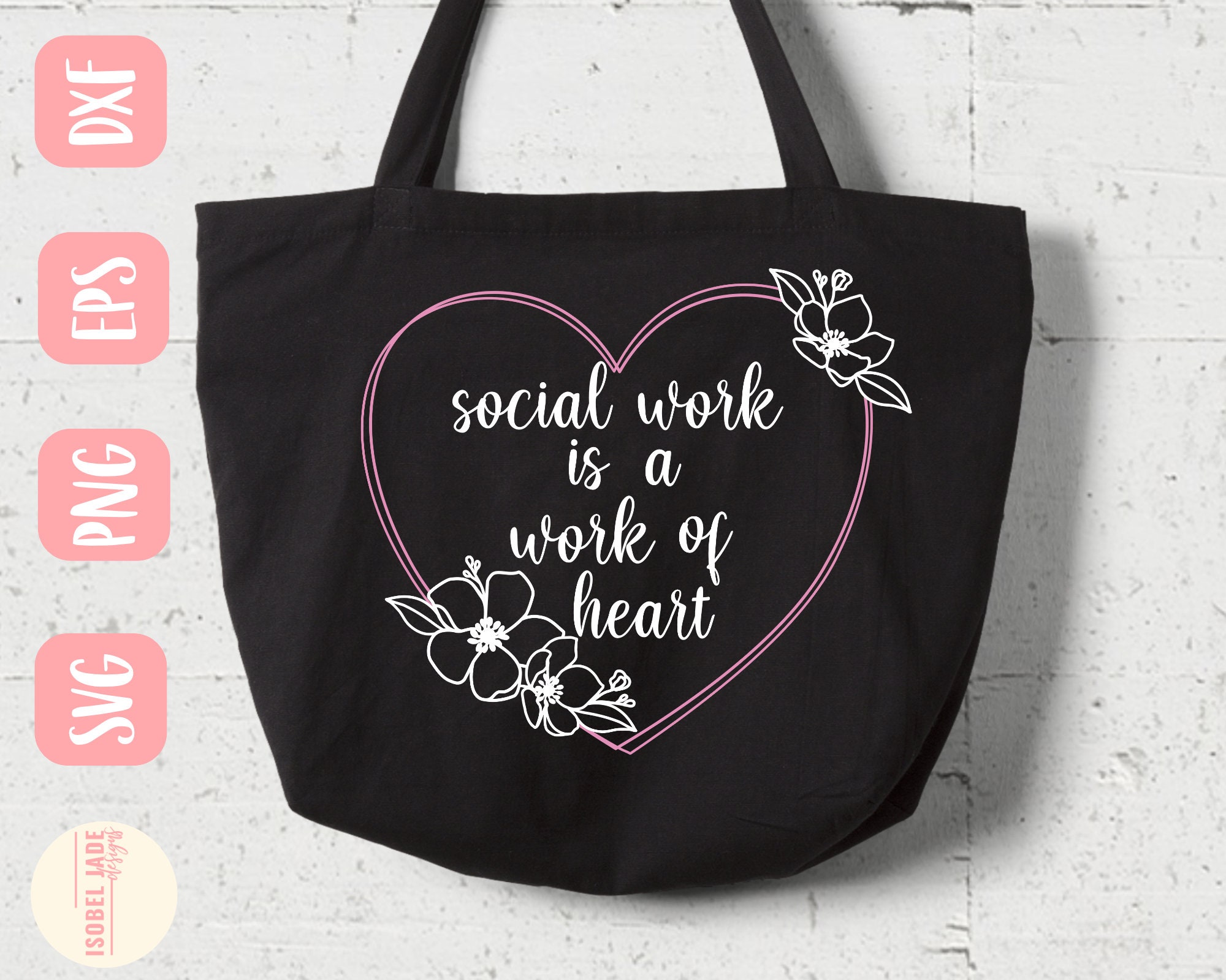 Social Worker Svg Social Work is a Work of Heart Svg Heart | Etsy