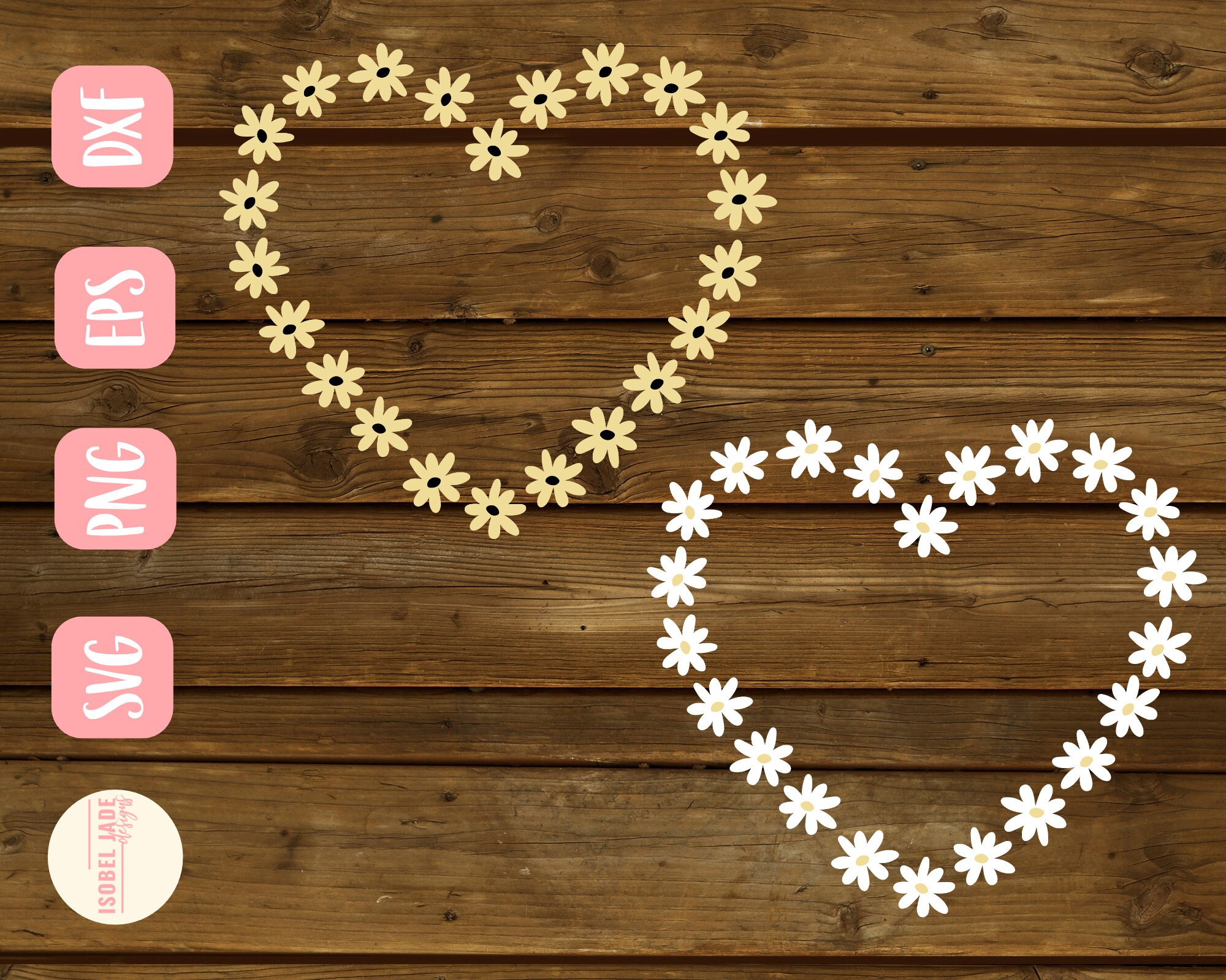 Daisy Heart Svg Flower Wreath Svg Floral Svg Heart Svg - Etsy Australia