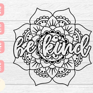 Be Kind Svg, Kindness Matters Svg, Mandala Svg, Kind Shirt Svg, Mandala ...