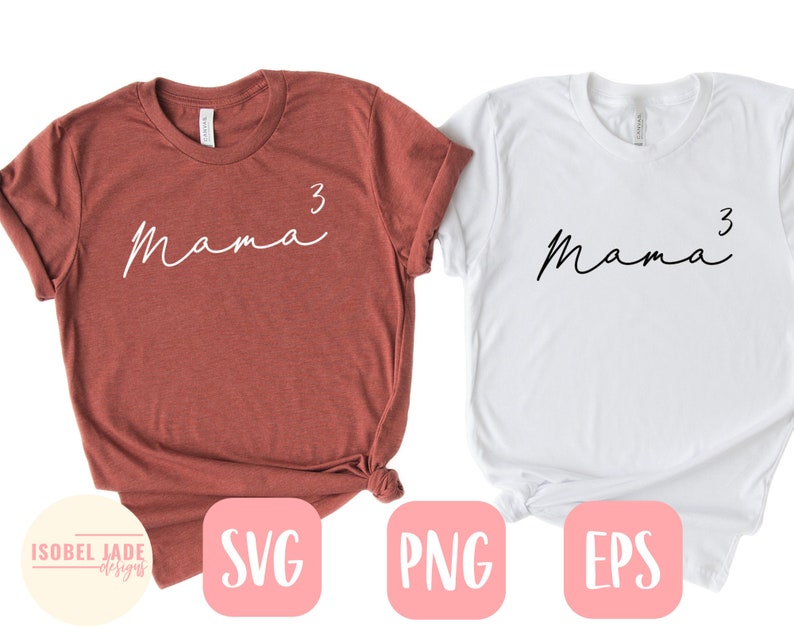 Mama of Three Svg Mama Svg Mom Svg Shirt Love Svg Family | Etsy