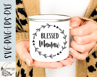 Custom SVG File MAMAW and Children's Names Svg Cut File Decal Tshirt ...