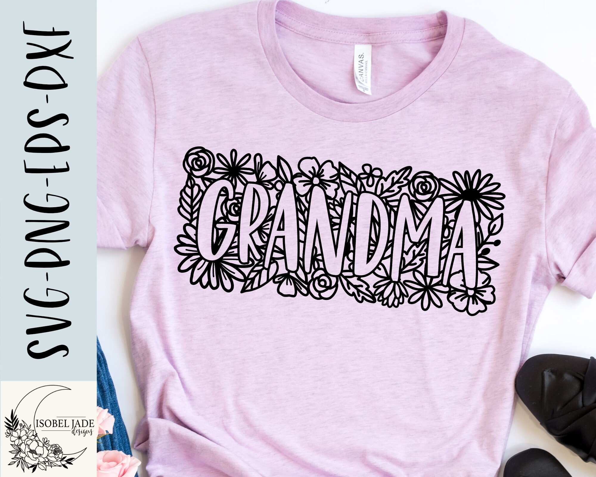 Grandma Svg Design Flower Grandma Svg File For Cricut Etsy Finland
