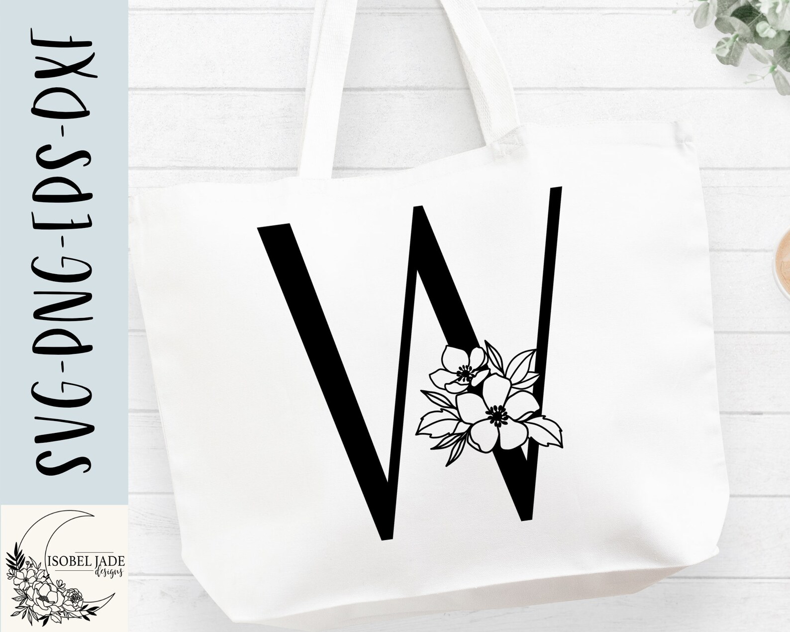 Letter W Svg Monogram Svg Name Svg Floral Letter Svg - Etsy