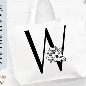 Letter W Svg Monogram Svg Name Svg Floral Letter Svg - Etsy