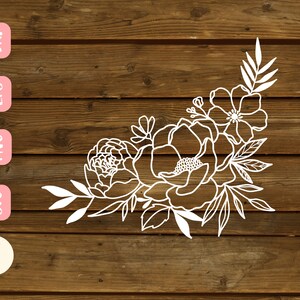 Flower Svg, Flower Spray Svg, Floral Svg, Shirt, Line Drawing Svg ...
