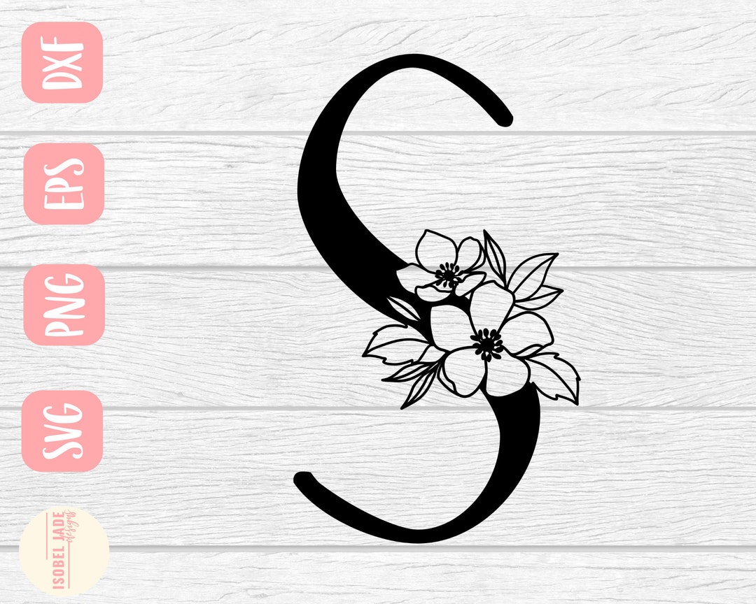 Letter S Svg Monogram Svg Name Svg Floral Letter Svg - Etsy Ireland