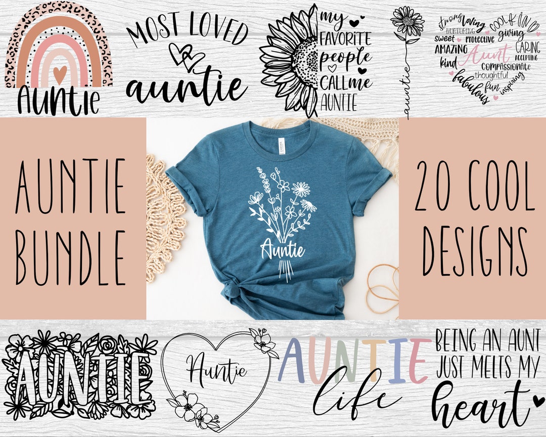 Auntie SVG Bundle, Big Bundle SVG File for Cricut, Auntie Bundle SVG ...