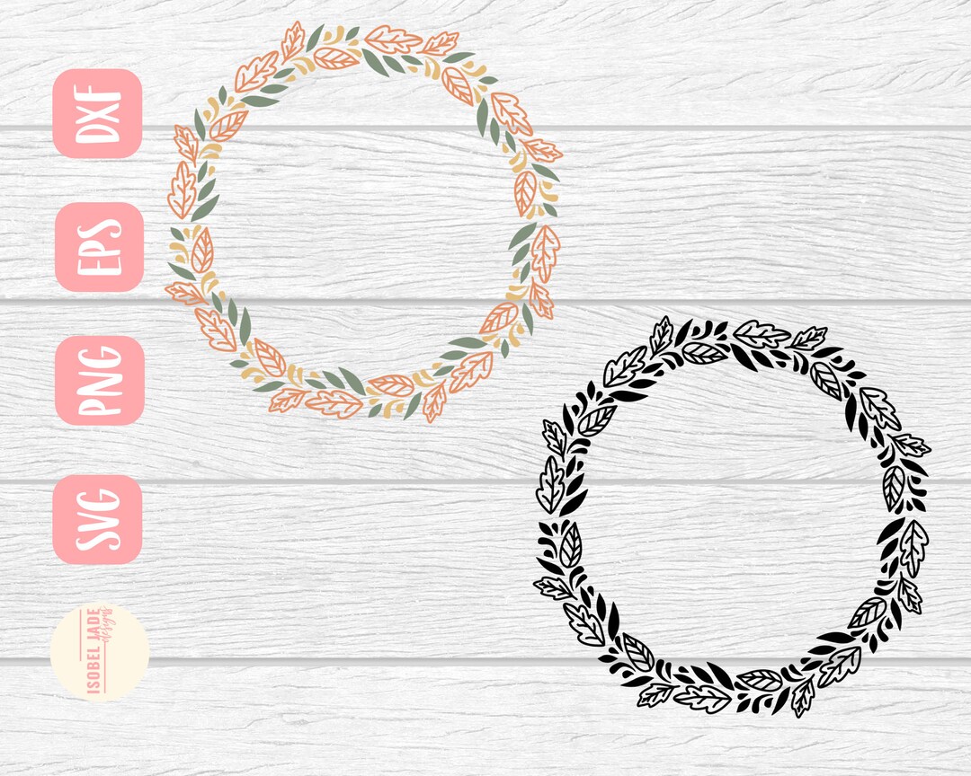 Fall Leaf Wreath SVG Design Fall Wreath SVG for Cricut Wreath Bundle ...