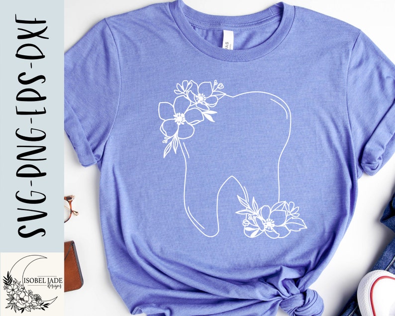 Floral Tooth Svg Dental Shirt Svg Tooth Svg Flower Shirt - Etsy