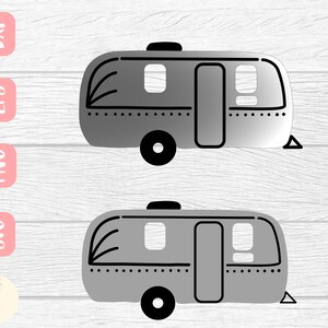 Airstream Svg, Caravan Svg, Camper Svg, Shirt, Happy Camper Svg, Travel ...