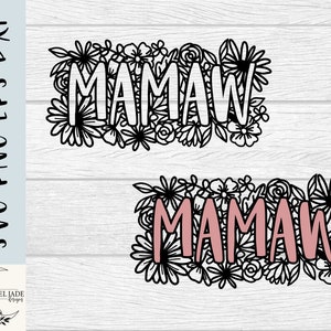Floral Mamaw SVG Design: Shirt Cricut File (digital Download) - Etsy