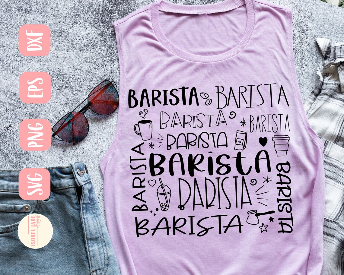 Barista SVG Design Coffee SVG File for Cricut Subway Art | Etsy