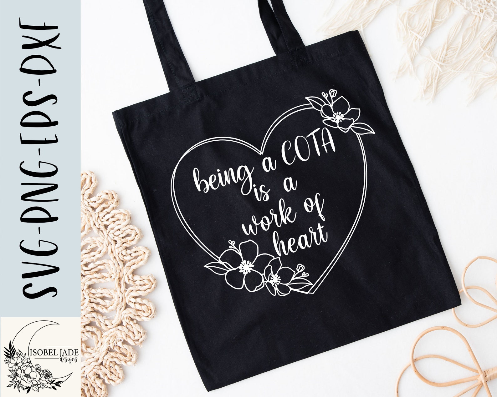 COTA Svg, Being a COTA is a Work of Heart Svg, Heart Svg, COTA Svg ,png ...