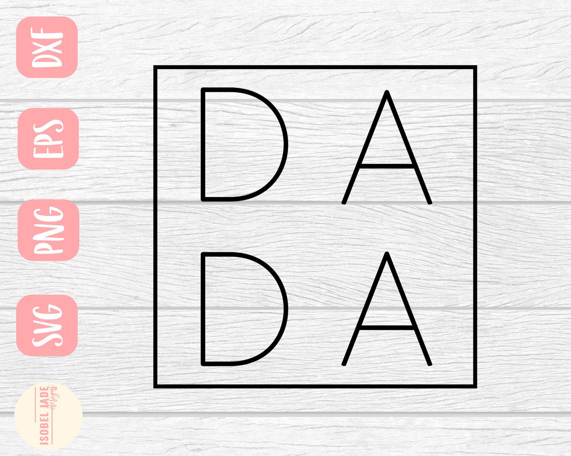 Dada SVG Design Dad Shirt SVG File for Cricut Dad Square | Etsy Canada