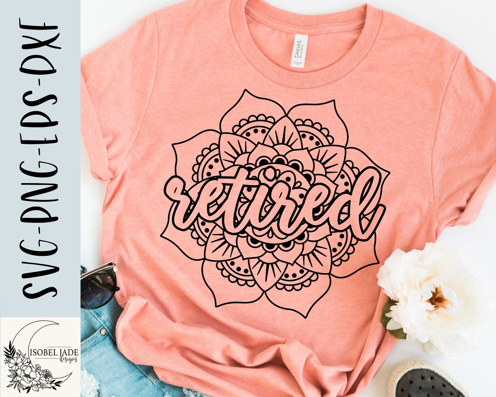 Retired Svg Retirement Svg Mandala Svg Retired Shirt Svg | Etsy
