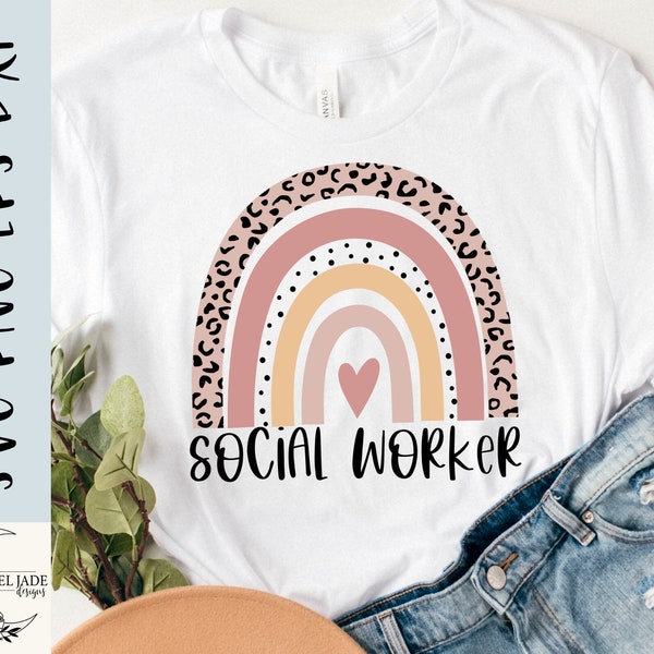 Social Worker Rainbow Svg - Etsy