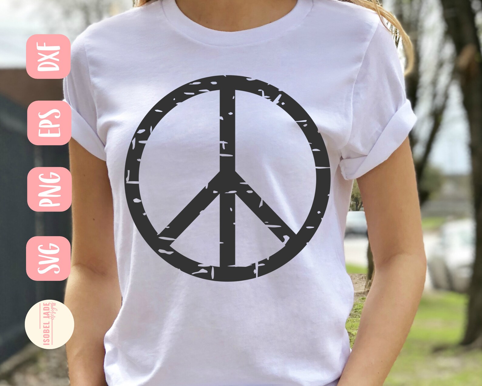 Distressed SVG design Peace sign SVG for Cricut Hippie SVG | Etsy
