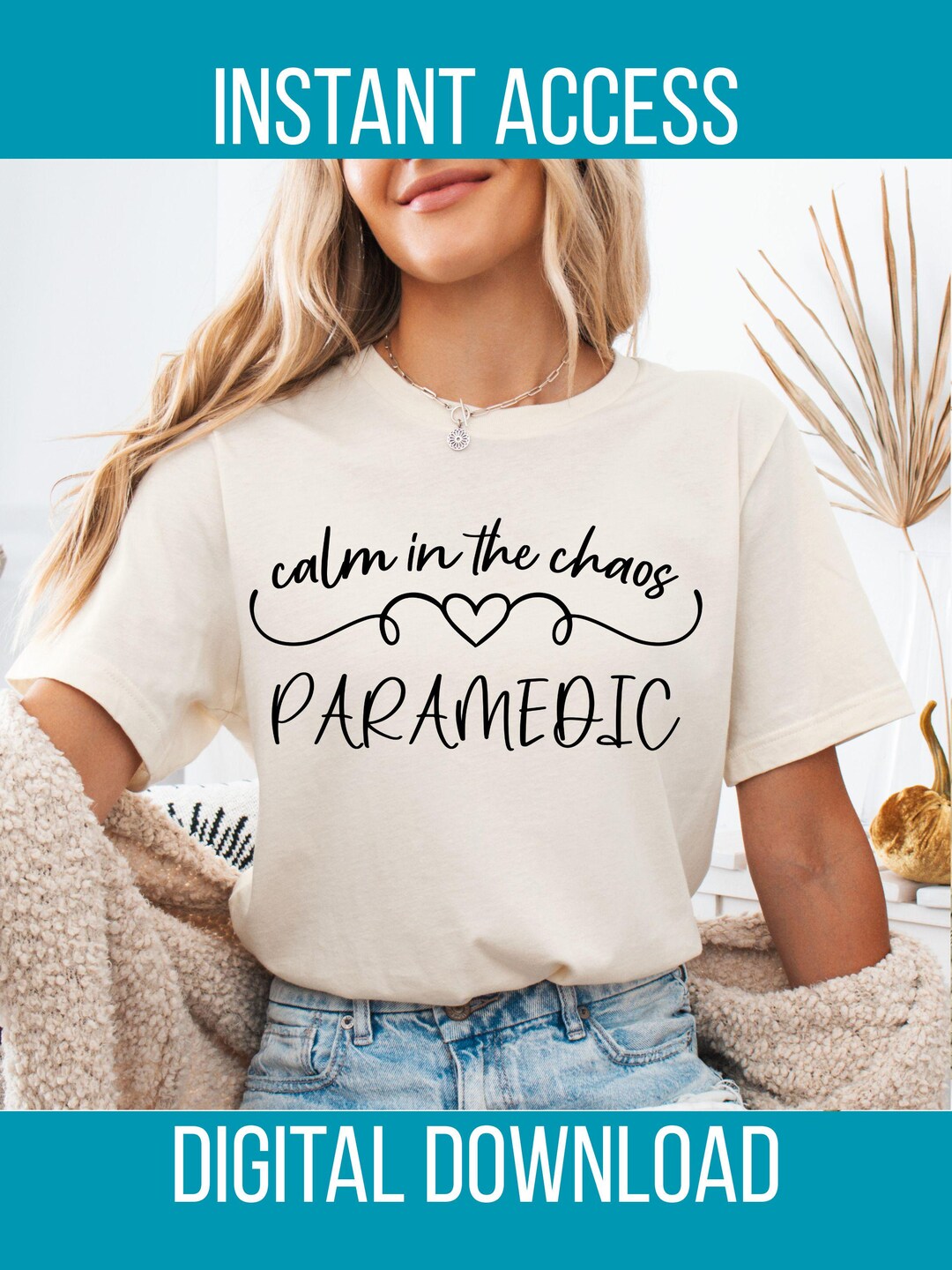 Paramedic SVG Design - Calm in the Chaos - First Responder Heart SVG ...