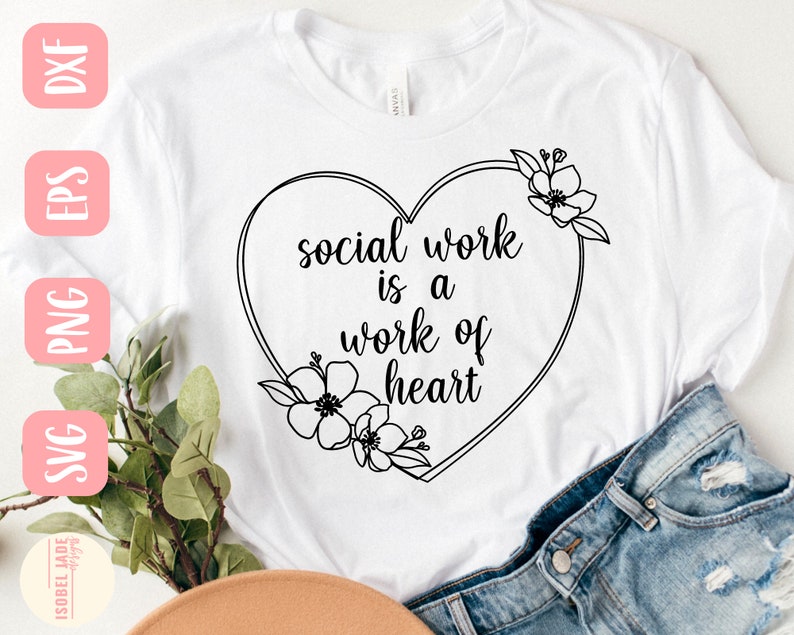 Social Worker Svg Social Work is a Work of Heart Svg Heart | Etsy