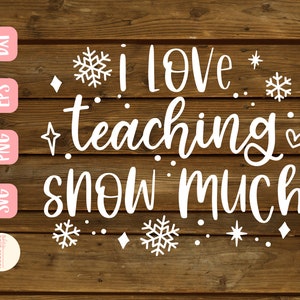 Teacher SVG Design Christmas Teacher SVG File for Cricut I Love ...