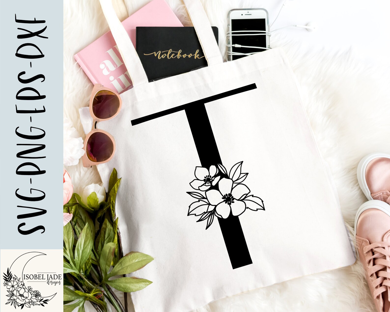 Letter T Svg Monogram Svg Name Svg Floral Letter Svg - Etsy